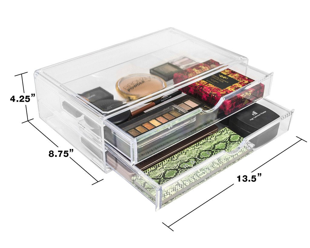Stackable Cosmetic Organizer - 2 Drawer (XL) – Sorbus Beauty